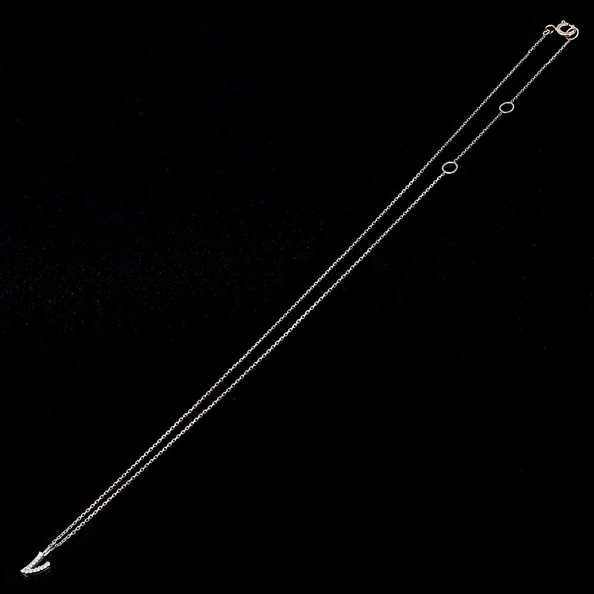 Me Plus Initial Letter Alphabet Small Pendant Charm 925 Sterling Silver Cubic Zirconia Made in Korea (Initial - V)