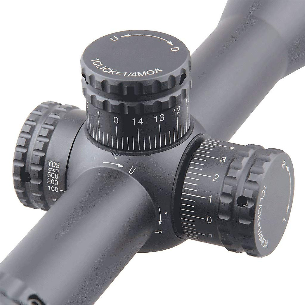 Vector Optics Hugo 6-24x50 Second Focal Plane (SFP) Riflescope with Illuminated Center Dot BDC Reticle, 25.4mm Tube, 1/4 MOA Per Adjustment, Turret Lock System, Free Mount Rings, Lens Caps, Sunshade