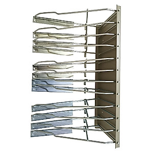 Landrol Heavy Duty Pivot Wall Display Rack Plan Center Blueprint Storage Hanging Poster with 12 Pivot Brackets