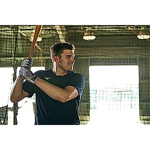 Mizuno Comp Diamond sleeve Crew, Red, Large