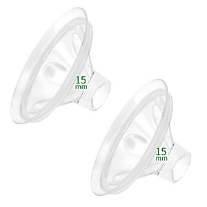 Begical Stride Silicone Flange Cushions 15mm Compatible with Spectra 24mm Breastpump Shields/Flanges Replace Flange Inserts Compatible with Spectra Pump Parts Reduce 24mm to 15mm Clear