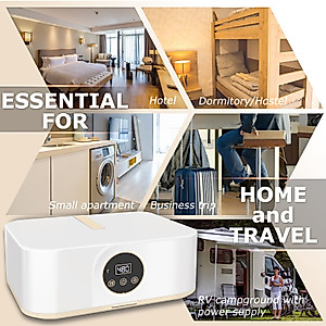 Ljusved Portable Clothes Dryer - Mini Portable Dryer Machine for Laundry Apartments and Travelling, Hotel Room