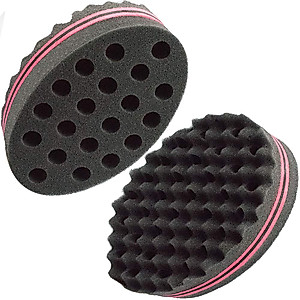 Hair Magic Twist Sponge Two Sides Dread Afro Coil Barber Sponge for Curl Curling Sponge Brush Men and Women Foam Wave Sponge Big and Small Holes for Boy Girl Long Short Hair 1 Pcs (B07V9J6QDR)