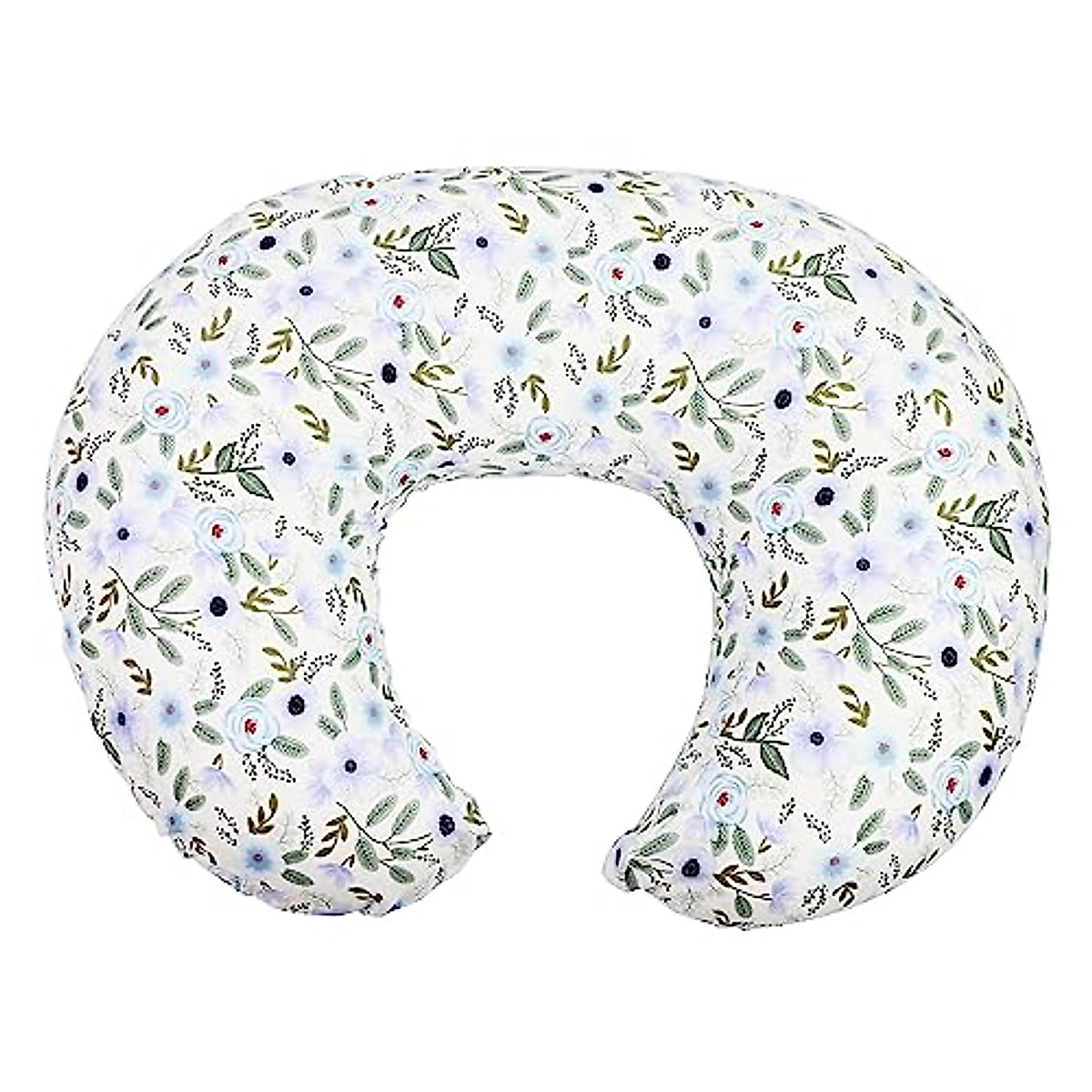 Ezencon Nursing Pillow for Breastfeeding Positioner - Breast Feeding Essentials Tummy Time Pillows with Removable Cotton Blend Cover (Flower-2)