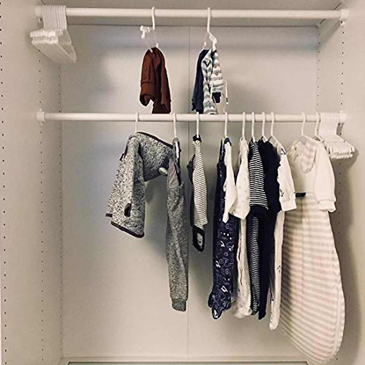 Tosnail 40 Pack Plastic Children's Hangers - White