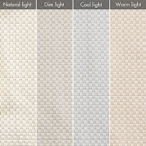 Madison Park Galen Cordless Roman Shades - Fabric Privacy Single Panel Darkening, Energy Efficient, Thermal Insulated Window Blind Treatment, for Bedroom, Living Room Decor, 35" x 64", Ivory