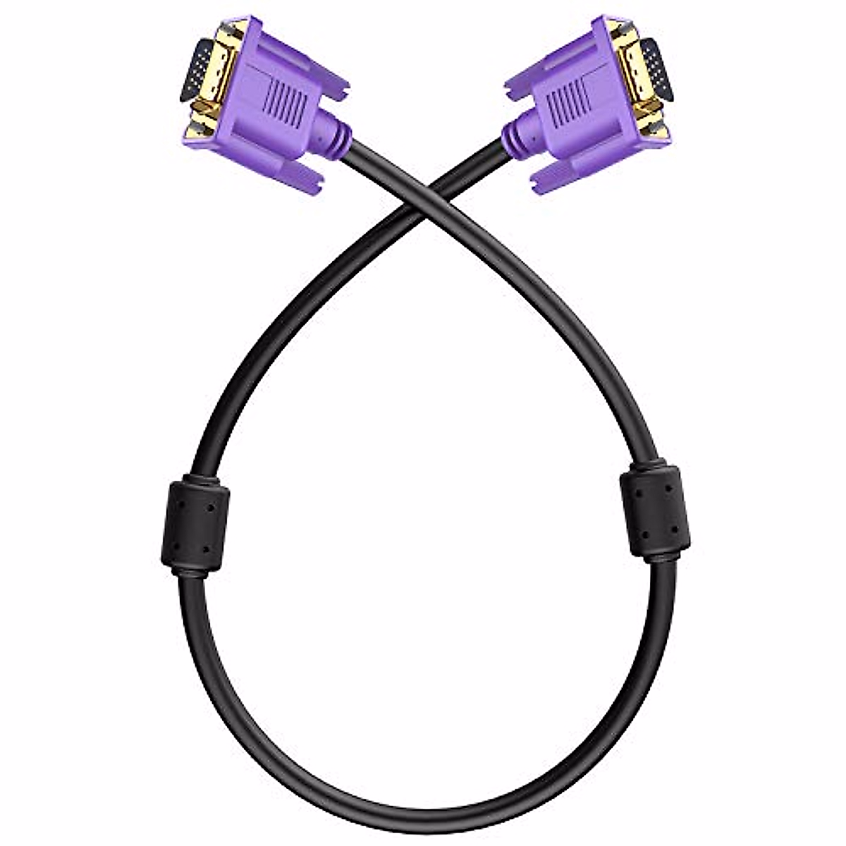 Halsouy VGA Cable, VGA to VGA 15 Pin Male to Male Monitor Cable (3 feet)