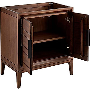 Signature Hardware 953344-30-RUMB-1 Aliso 30" Free Standing Single Vanity Cabinet Set with Wood Cabinet, Vanity Top and Rectangular Undermount Sink - Single Faucet Hole