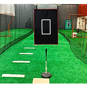 Mini Tang Baseball Batting Cage Backstop Baseball Softball Backstop with Strike Zone and Catcher Image 4'x6' Waterproof Baseball Backstop for Pitching.