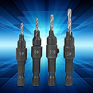 4 PCS Anti-Sinking Drill Bit Set Hexagon Head Woodworking Drill Bit Tool Solid Anti Dust Wood Cutting Kit