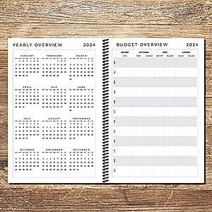 2024-2025 Monthly Planner, 7"x10", 100lb Cover, Spiral Bound, 2 Year Calendar Great For Organization & Scheduling