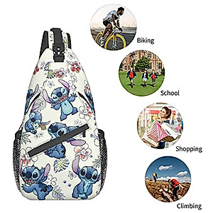 Cartoon Sling Bag Crossbody Shoulder Backpack Crossbody Bag for Travel Hiking Sport Cycling Gift