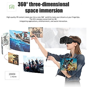 Barbato VR Headset Virtual Reality VR 3D Glasses VR Set 3D Virtual Reality Goggles,Adjustable VR Glasses Support 7.2 Inches [with Controller+Two blindfolds], NEWBALCK