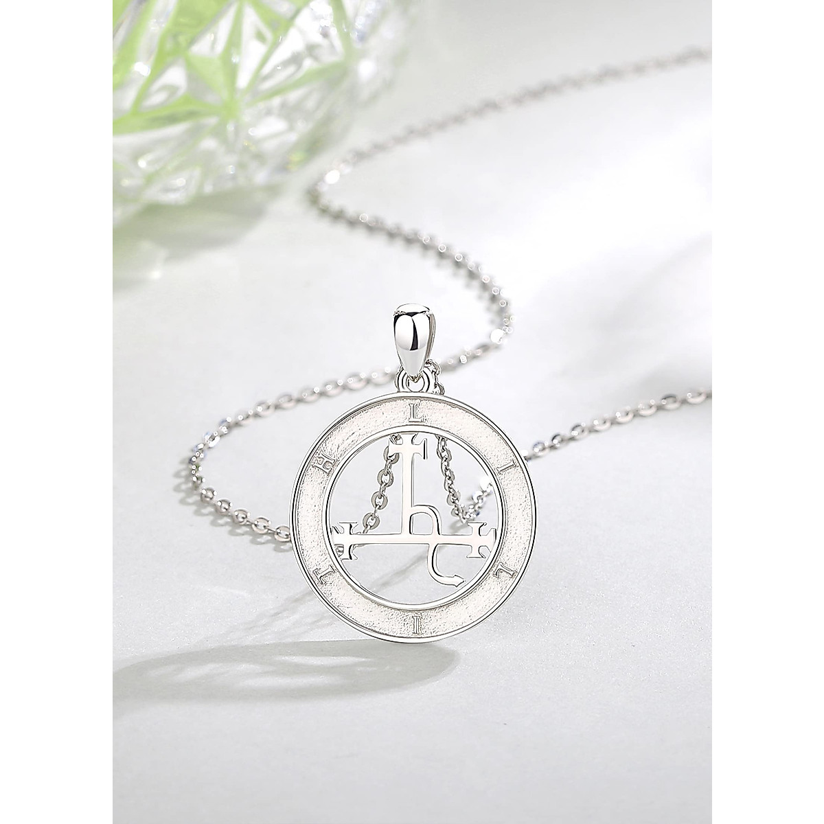 CELESTIA Lilith Necklace for Women Sterling Silver Pegan Jewelry Lilith Sigil Pegan Gifts for Women