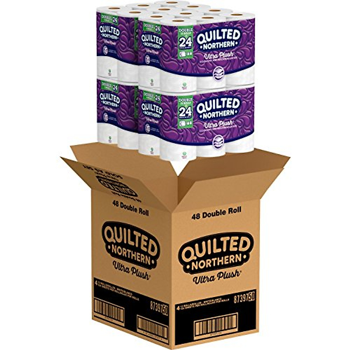 Quilted Northern Ultra Plush Toilet Paper, 48 Double Rolls, 48 = 96 Regular Rolls, 3 Ply Bath Tissue, 4 Pack of 12 Rolls