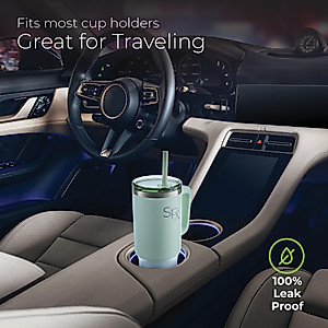 SIPX™ Insulated Tumbler With Lid And Straw, 40oz. Tumbler With Handle Keeps Cold 12 Hours, Water Bottle Thermos With Lid, BPA-Free Reusable Insulated Coffee Tumblers, Travel Mug Great For Beach Party