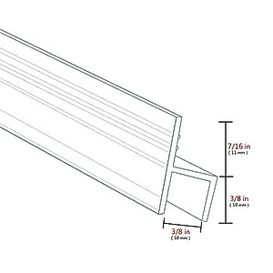 Zengest Glass Door Seal Strip, 120 Inch Soft Shower Door Sweep to Stop Leaks, Shower Silicone Seal Strip