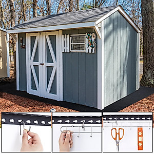 MorningRo 3 Pcs Shed Tool Organizer Garage Wall Organizer Storage Tool Hangers for Garage Wall Heavy Duty Individual Utility Hooks for Shed Garden Broom Rake Hanging Rack Holder