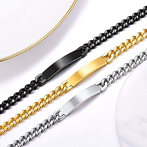 PROSTEEL Black Chocker Cuban Chain Men Gothic Jewelry ID Statement Necklaces Personalized Custom Name Choker Necklace for Women