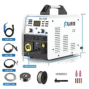 Welder FLARING MIG TIG Welder Welding Machine Stick Flux Core Aluminum Welders 110/220 Volts with Gas Multiprocess Portable