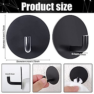 Sticky Hooks Hooks for Hanging Wall Hanger Adhesive Hooks Heavy Duty Stick on Wall Hooks Towel Hooks Door Hooks Black