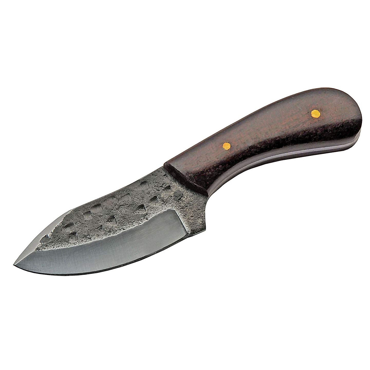 Szco Supplies 6" Hand Forged Blacksmith Style Skinning Knife with Leather Sheath 203423 Brown