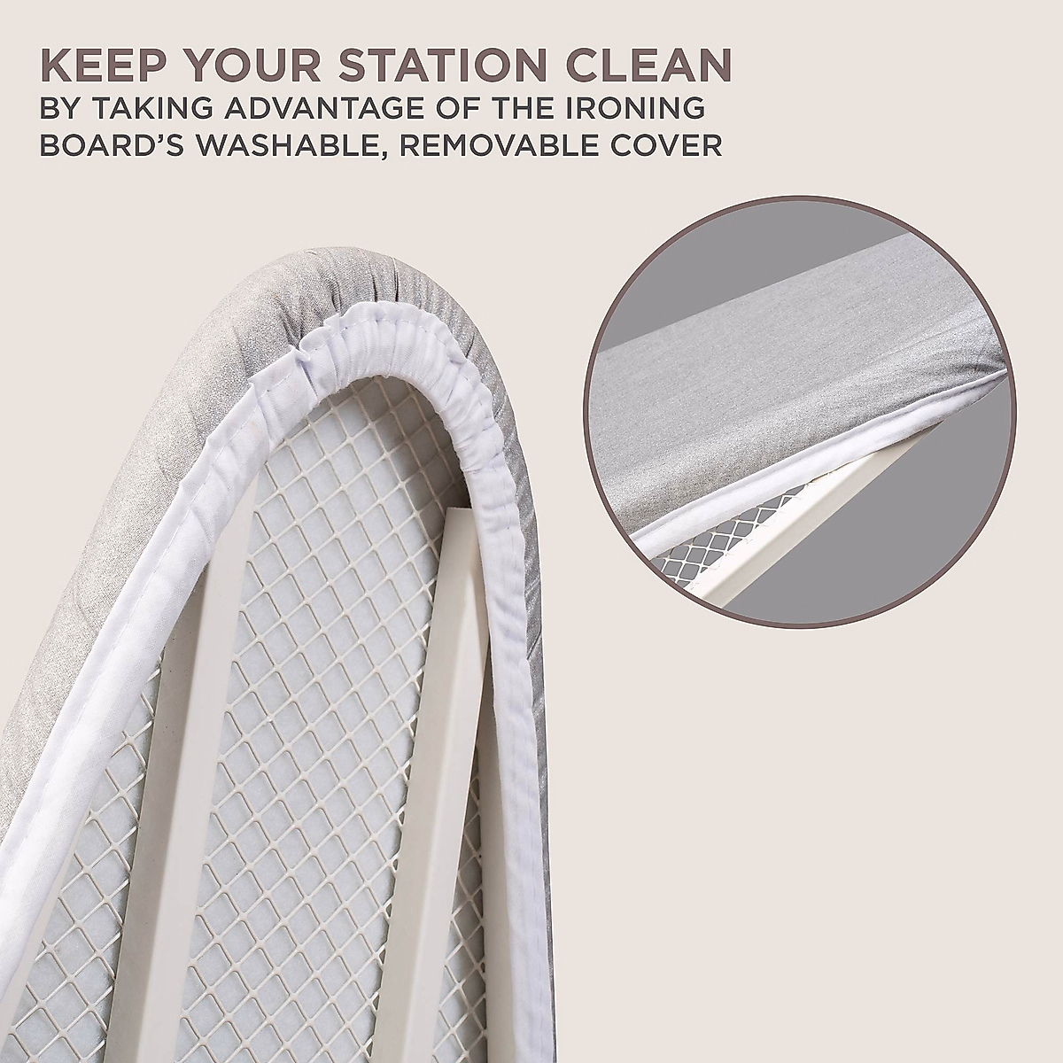 Ivation Wall-Mounted Ironing Board Cabinet, Foldable Ironing Storage Station for Home, Apartment , Easy-Release Lever, Garment Hooks, White