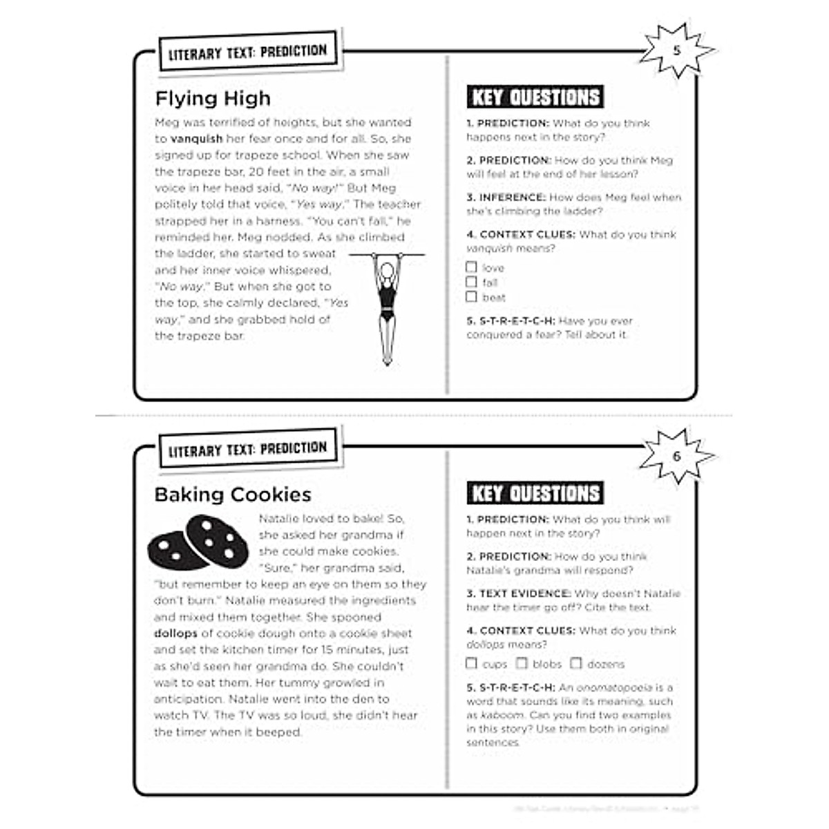100 Task Cards: Literary Text: Reproducible Mini-Passages With Key Questions to Boost Reading Comprehension Skills