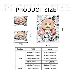 MAPH 3pcs S-PY Cartoon Family Duvet Cover,Twin Bedding Sets,Kawaii Bedding, Anime Comforter Bedspread Quilt Cover,Kawaii Beding Gifts for Teenage Boys Girls,2 Pillow Sham 79x90 Inch(Full)