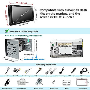 ATOTO A6 PF Double-DIN Android Car Stereo, Wireless CarPlay, Wireless Android Auto, 7inch in-Dash Navigation, Dual BT, WiFi/BT/USB Tethering Internet, 2G+32GB, HD LRV Input with Backup Camera, Mic