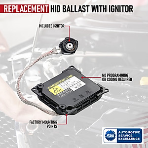 HID Ballast with Ignitor - Xenon Headlight Control Unit - Replaces 85967-52020, 81107-30D30, DDLT003, KDLT003 - Compatible with Toyota & Lexus Vehicles - Prius, Avalon, IS250, IS350, GS350, GS450h
