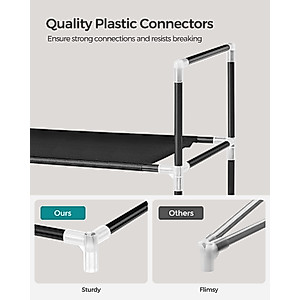 SONGMICS 2-Tier Shoe Rack with Shelves for Closet Entryway, Black ULSH052B01