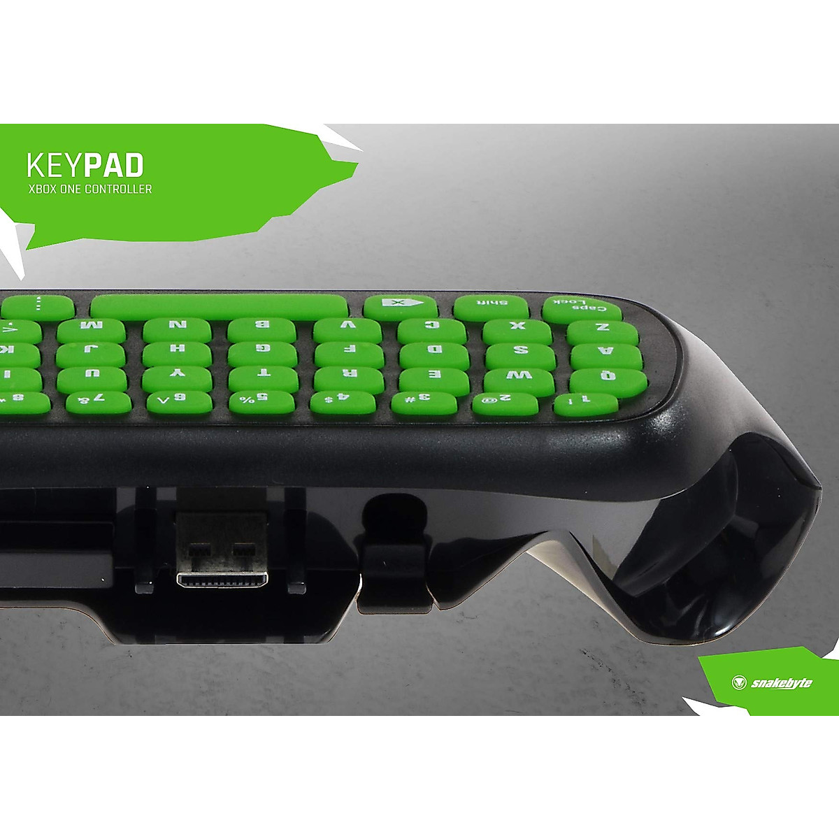 Snakebyte KEY: PAD - Attachable Wireless Keyboard for your XBOX One Controller/Controller – QWERTY - Xbox Gaming Keyboard