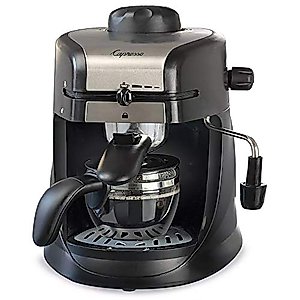 Capresso 303.01 4-Cup Espresso and Cappuccino Machine Black 13.25" x 7.5" x 9.75"