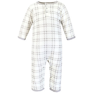 Hudson Baby Unisex Baby Premium Quilted Coveralls, Forest Animals, 18-24 Months