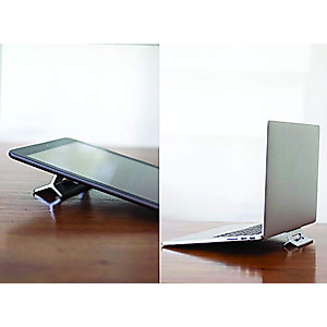 Steepy Laptop Stand Riser Wedge Support Ventilated Office Desk Accessory Cooling Portable Plastic Lightweight Compatible with Tablets and Smartphones (Blue Ocean)