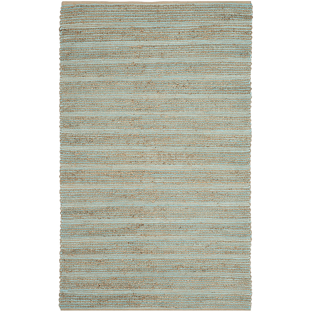 SAFAVIEH Cape Cod Collection Accent Rug - 4' x 6', Aqua, Handmade Flat Weave Jute, Ideal for High Traffic Areas in Entryway, Living Room, Bedroom (CAP851D)