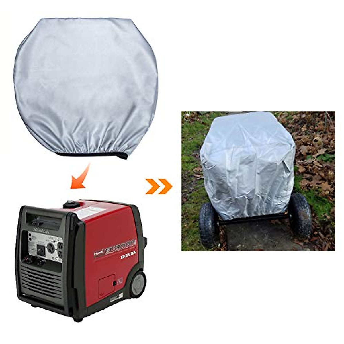 Sunluway Generator Cover Fit for Honda EU3000is Generator & Predator 3500 - All Season Outdoor Storage Cover Discreetly Protect Your Generator (Equivalent to Part Number 08P57-ZS9-00S)