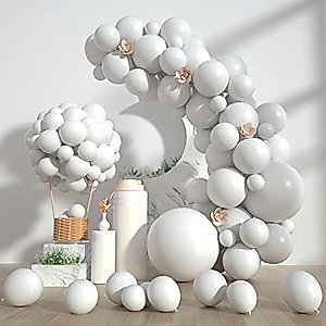 Styirl White Party Latex Balloons - 100 pcs 5/10/12/18 inch Party Latex Ballons As Birthday Balloons/Merry Chritmas Balloons/Graduation/Balloons for Birthday/Baby Shower/Wedding/Party decorations