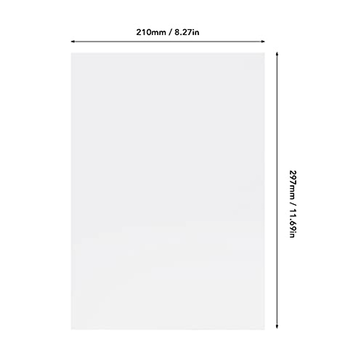 100pcs Lightweight Fabric Inkjet Printing Iron on White T-shirt A4 Sublimation Transfer Paper for Laser Printer For All Kinds of Light Color Textile Fabrics