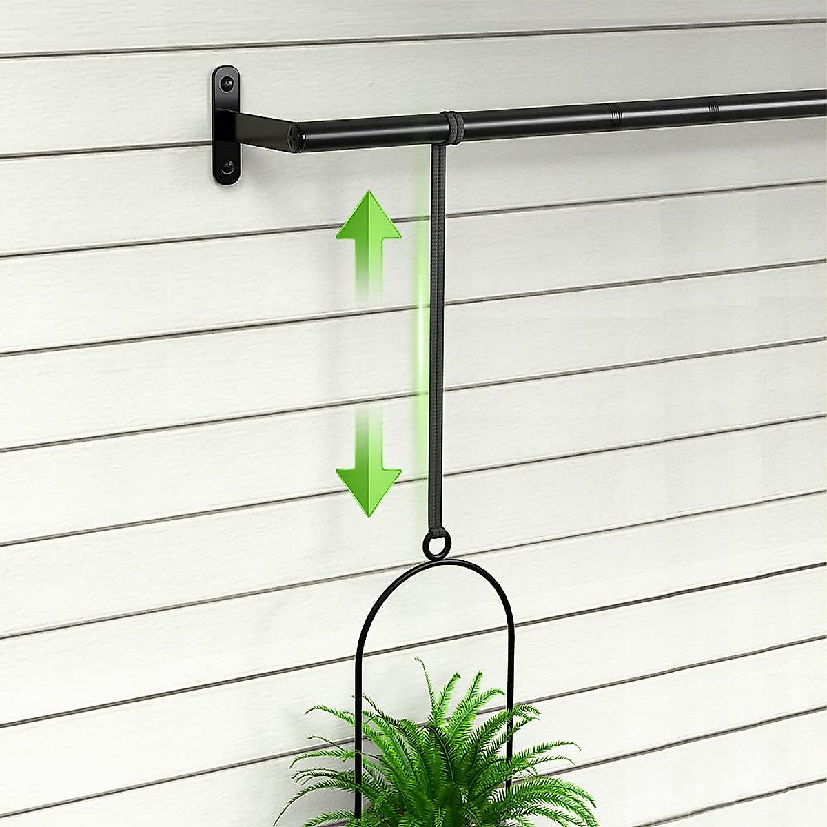 Kcysta Hanging Planters for Indoor Plants, Pull Out Cabinet Organizer, 11.8" -18.1" Width Expandable Cabinet Drawers for Pot and Pan, Kitchen Slide Out Storage Rack, Black