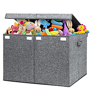 popoly Toy Box Chest 26"x17" x17", Large Toy Box 25"x13" x16"