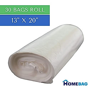 HOMEBAG Portable Small Trash Can w/Adaptable Dispenser, Lid, 3 Refill Bag Rolls (30 Bags, 13”x20”) + Extra Dispenser - Black