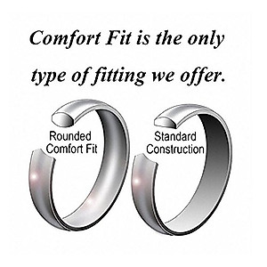 Kingary Rare 1mm Thin Tungsten Wedding Band Matching Ring Silver/Black/Rose Gold/Yellow Gold Ladies Women Plain Dome Polished Comfort Fit Size 4 To 10 (1mm Silver,8)