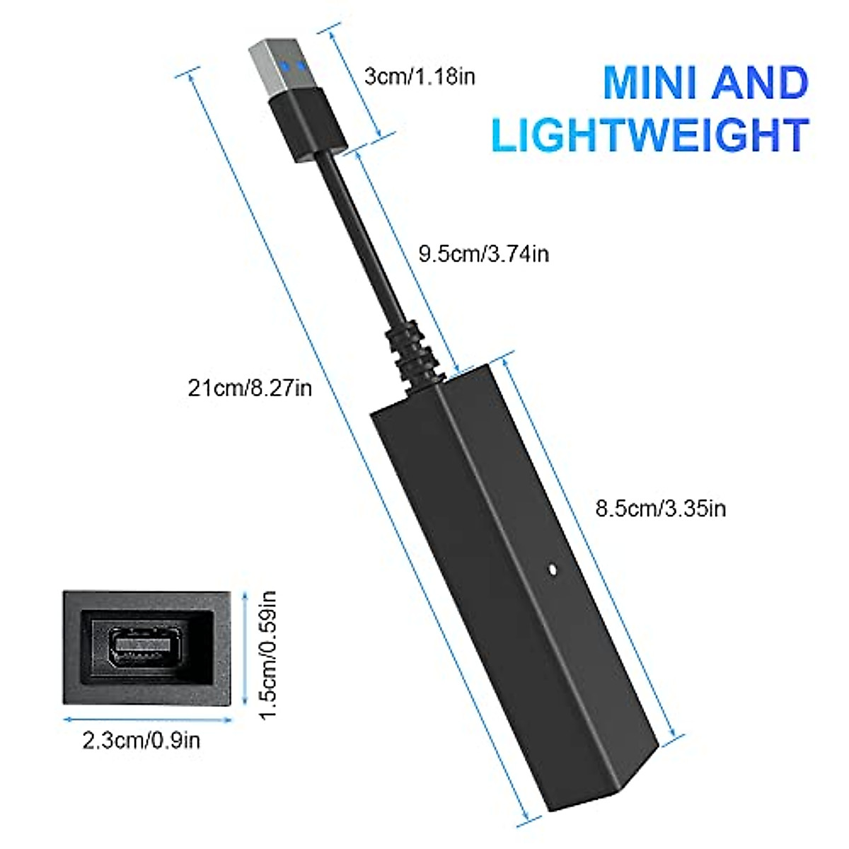 JZW-Shop PS VR Mini Camera Adapter for Playing PS VR on PS5, PS4 PSVR to PS5 Converter Cable Adapter