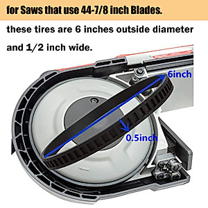 Replacement Milwaukee Pulley Tires 45-69-0010 for Milwaukee BandSaws Blade AO2807 6238N 6230 6232-6 6225 6238-20 2729-20 (2 Pack)