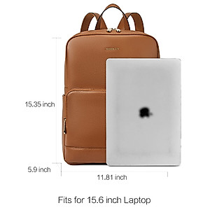 BOSTANTEN Womens Leather Wallets RFID Blocking Large Capacity＆Leather 15.6 inch Laptop Backpack Computer Bag