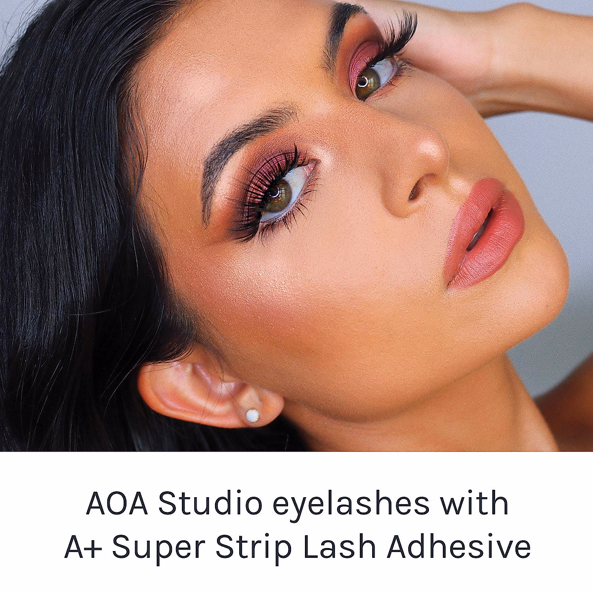 AOA Studio Eyelash Lash Glue Enhancers 4pcs Strip Lash Adhesive Strong Hold Water Proof Formula No Irritation Latex Free Long Lasing Quick Dry Eyelash adhesive 0.17oz Each (4 Pack) (Clear)