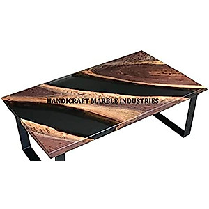 Epoxy Table Live Edge Wooden Table Epoxy Resin River Table Natural Wood Dining table Natural Epoxy Table Resin Table