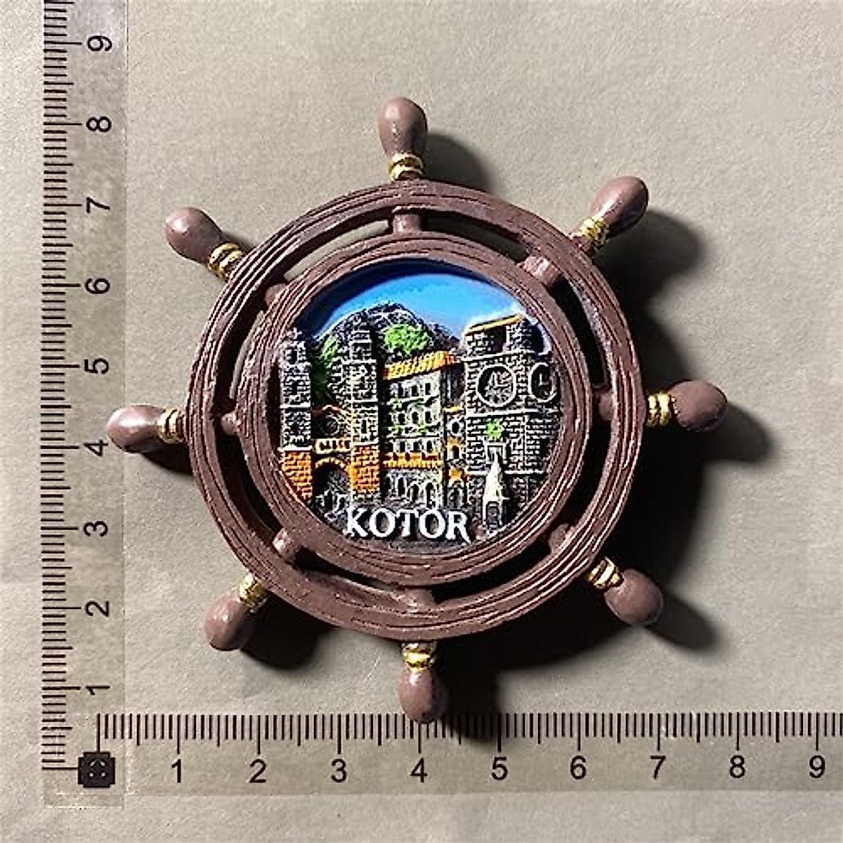 Kotor Montenegro Creative Rudder Refrigerator Magnet Travel Souvenir 3D Fridge Decoration Magnetic Sticker Hand Painted Craft Collection